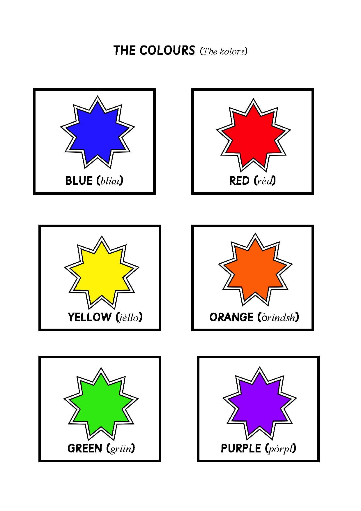 FLASHCARDS (I COLORI) - Butterflo Kids