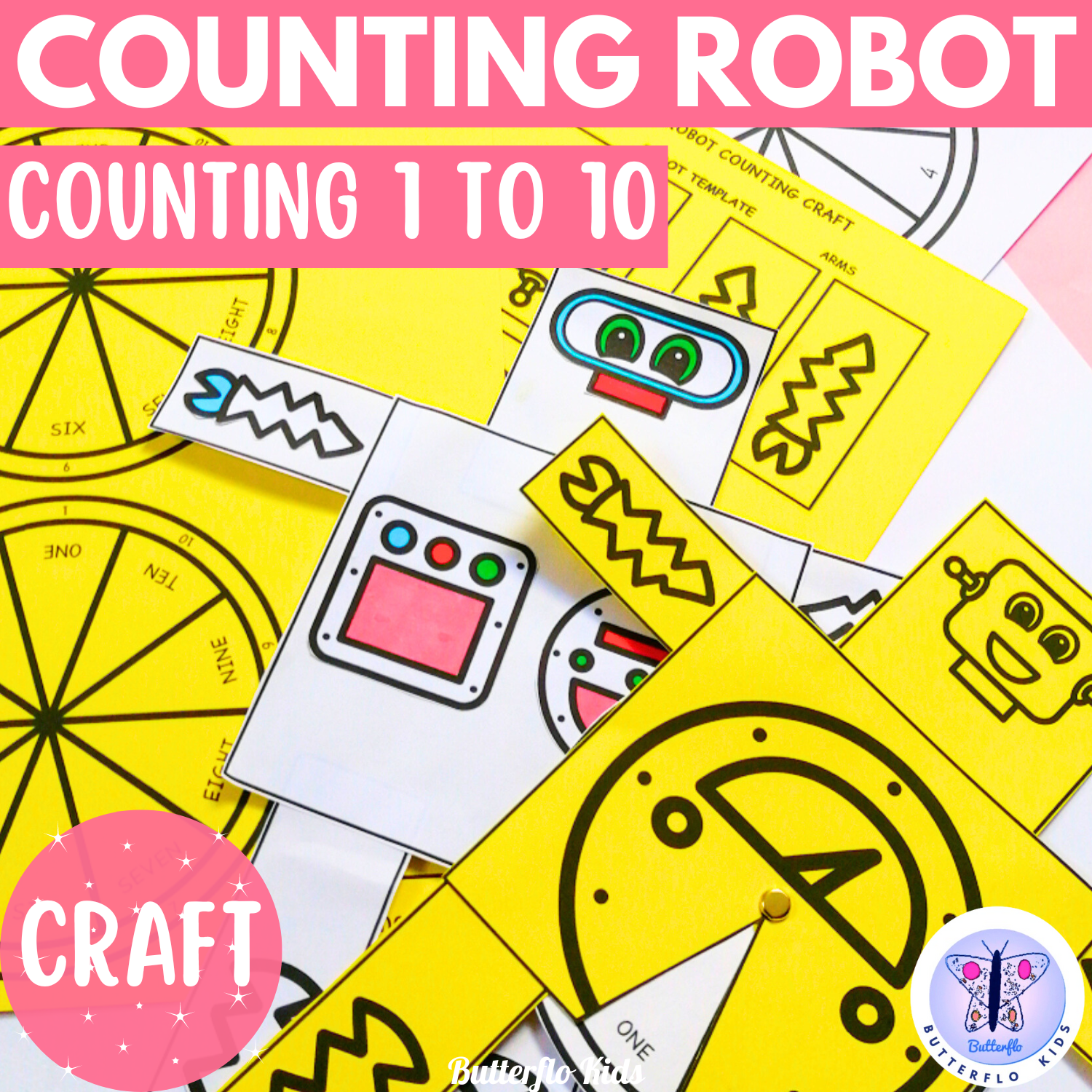 Counting 1-10 Robot Craft - Butterflo Kids