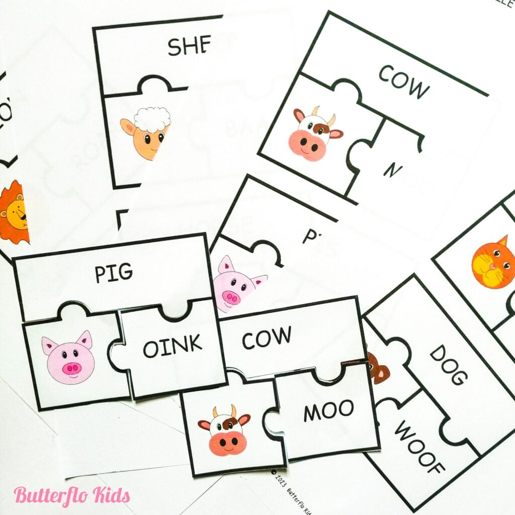 Animal Sounds For Kids (FREE Puzzles) - Butterflo Kids
