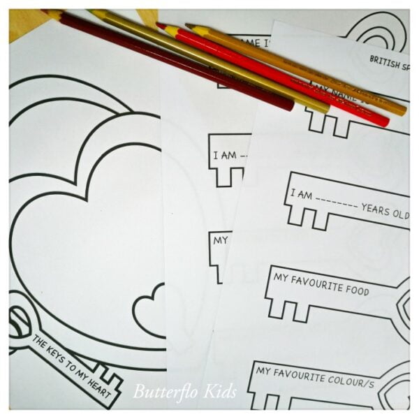 Valentines Craft - Keys to My Heart - Butterflo Kids