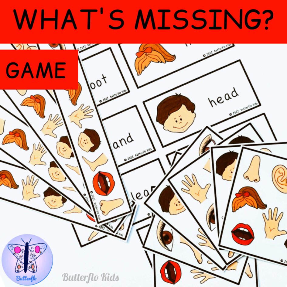 ESL Body Parts Game (What's Missing?) - Butterflo Kids