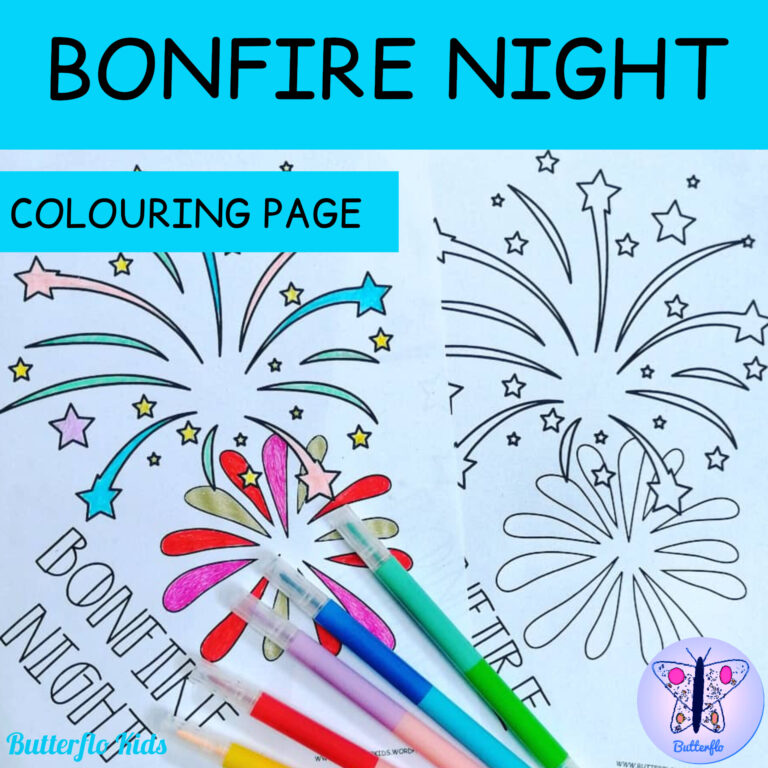 Bonfire Night Colouring Page - Butterflo Kids