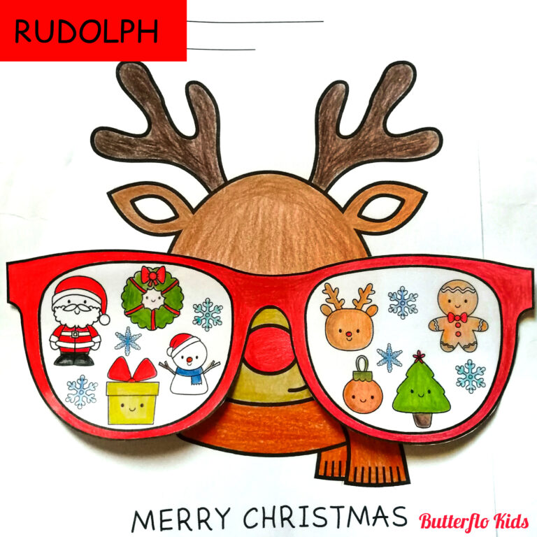 Christmas Santa Claus and Rudolph the Reindeer Craft - Butterflo Kids
