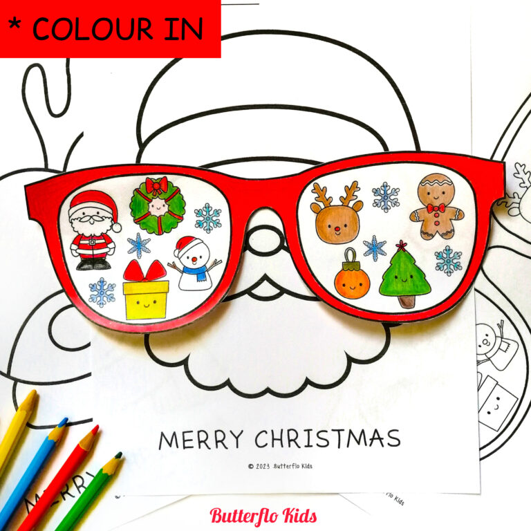 Christmas Santa Claus and Rudolph the Reindeer Craft - Butterflo Kids