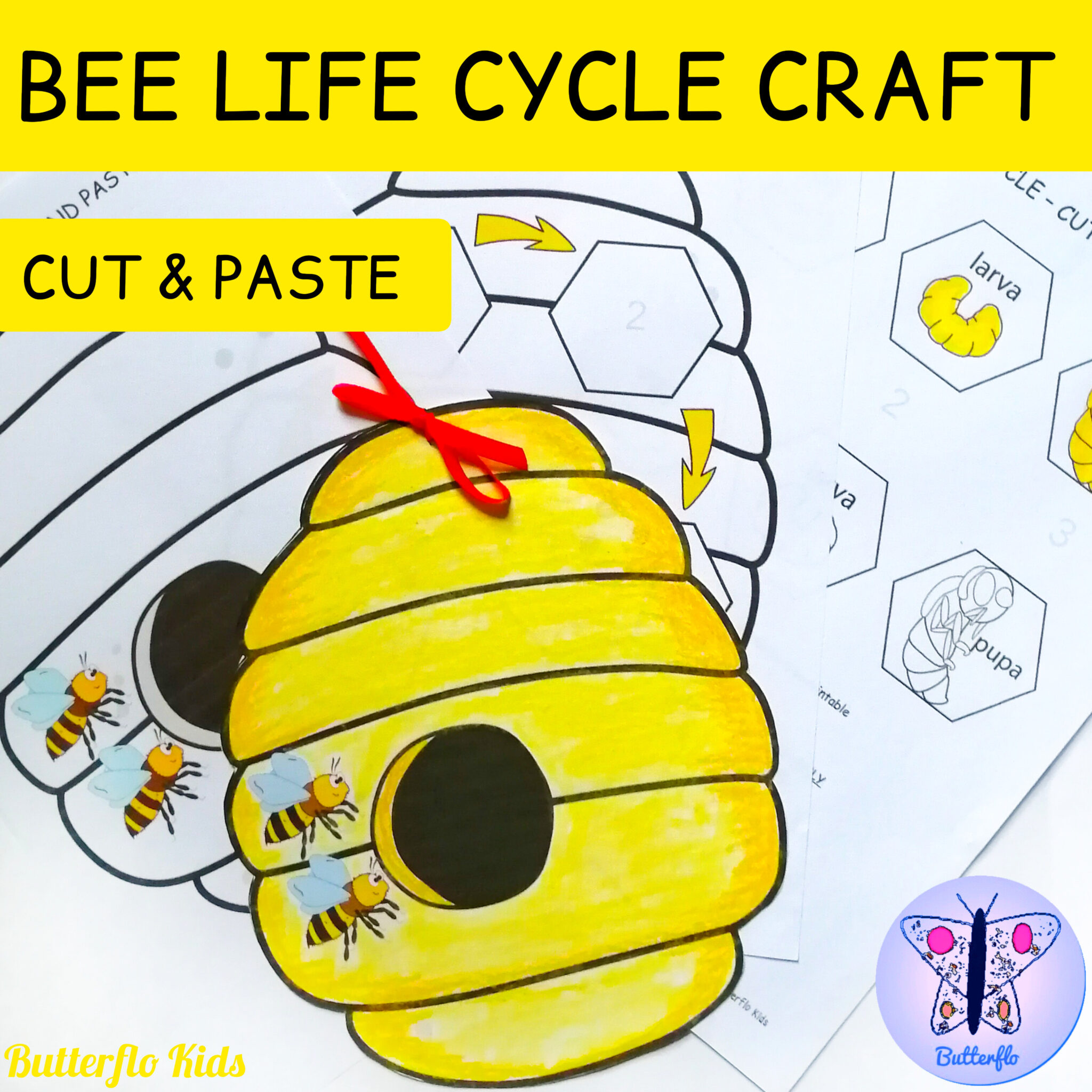 Bee Life Cycle Craft - Butterflo Kids
