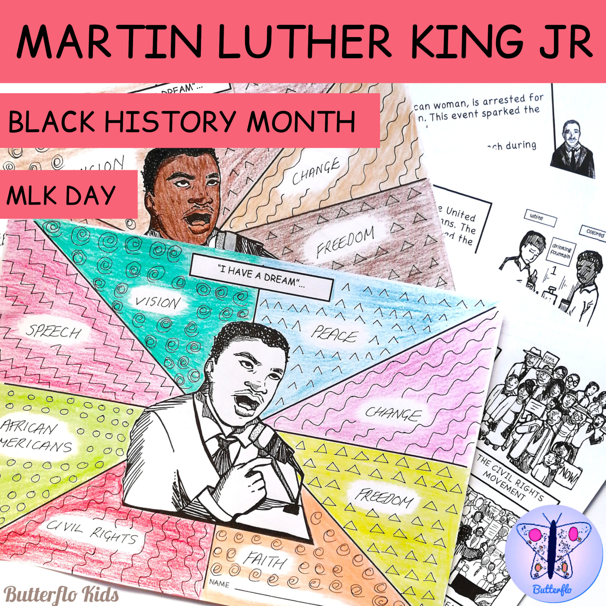 Martin Luther King Jr Black History Month (Lesson) - Butterflo Kids