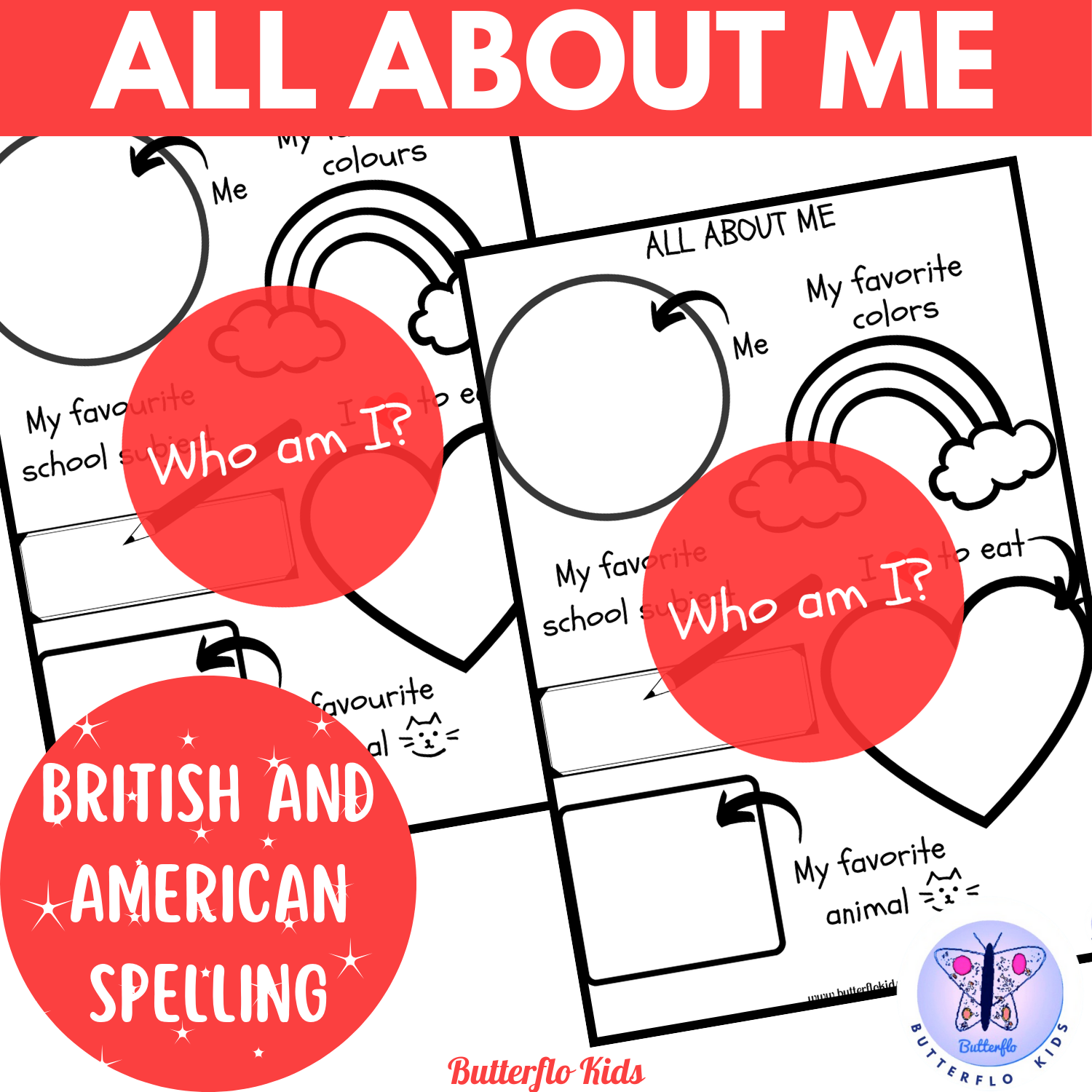 All About Me Worksheet for Kids (FREE) - Butterflo Kids