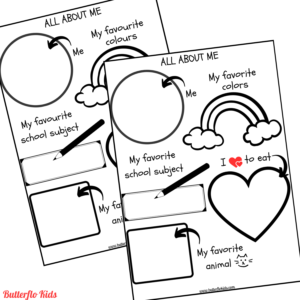 All About Me Worksheet for Kids (FREE) - Butterflo Kids
