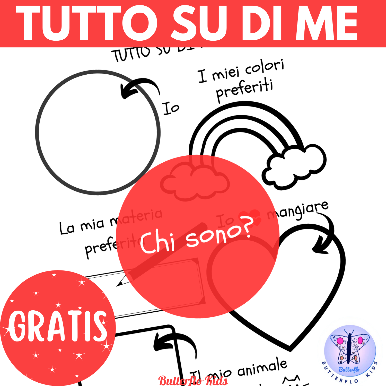 Tutto su di me una scheda per raccontarsi - Butterflo Kids