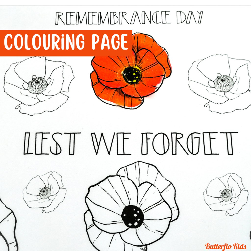 Remembrance Day Colouring Page - Butterflo Kids