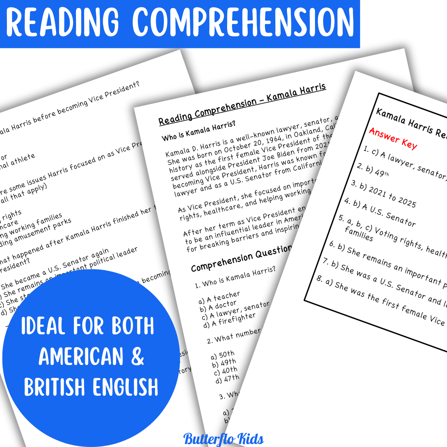 Kamala Harris Women's History Month Craft - Butterflo Kids