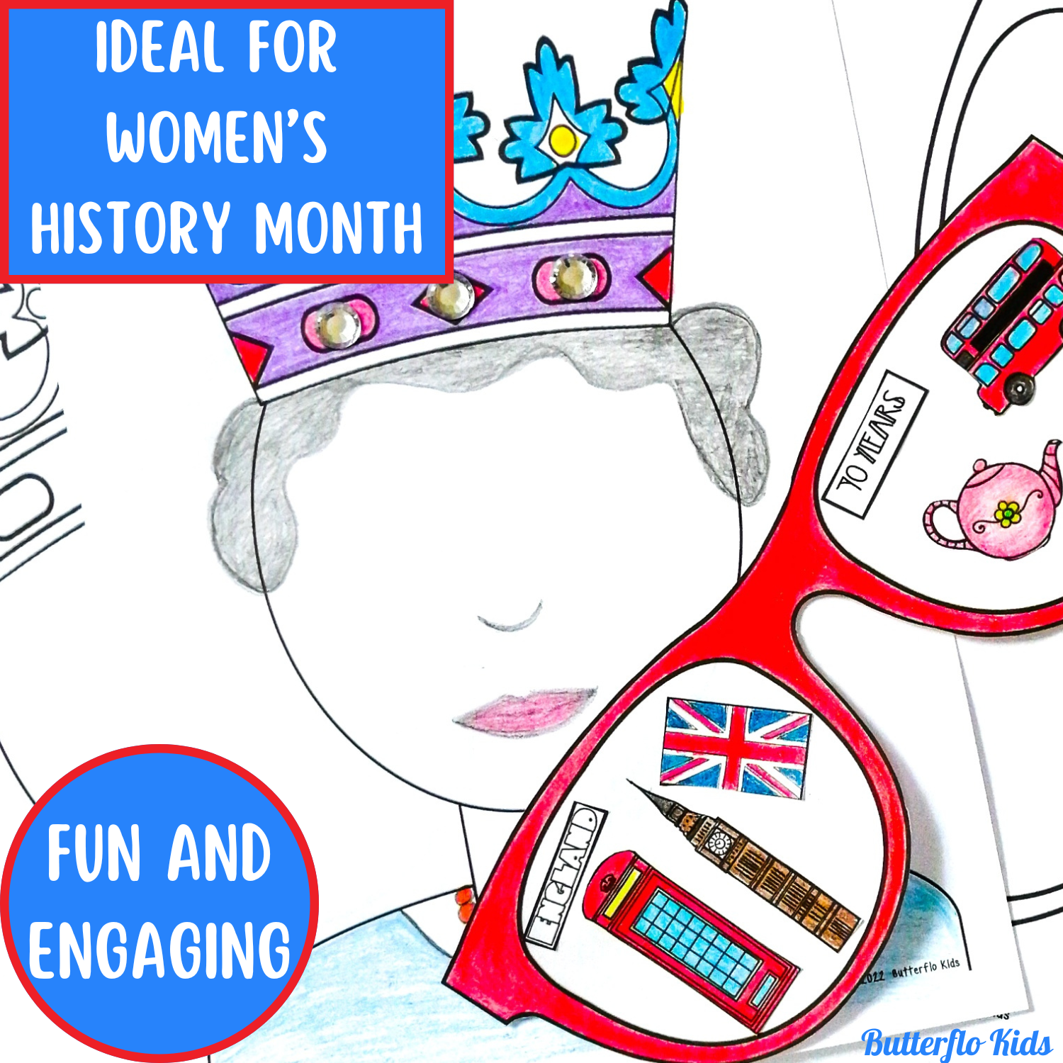 The Queen's Platinum Jubilee 1952-2022 Craft - Butterflo Kids