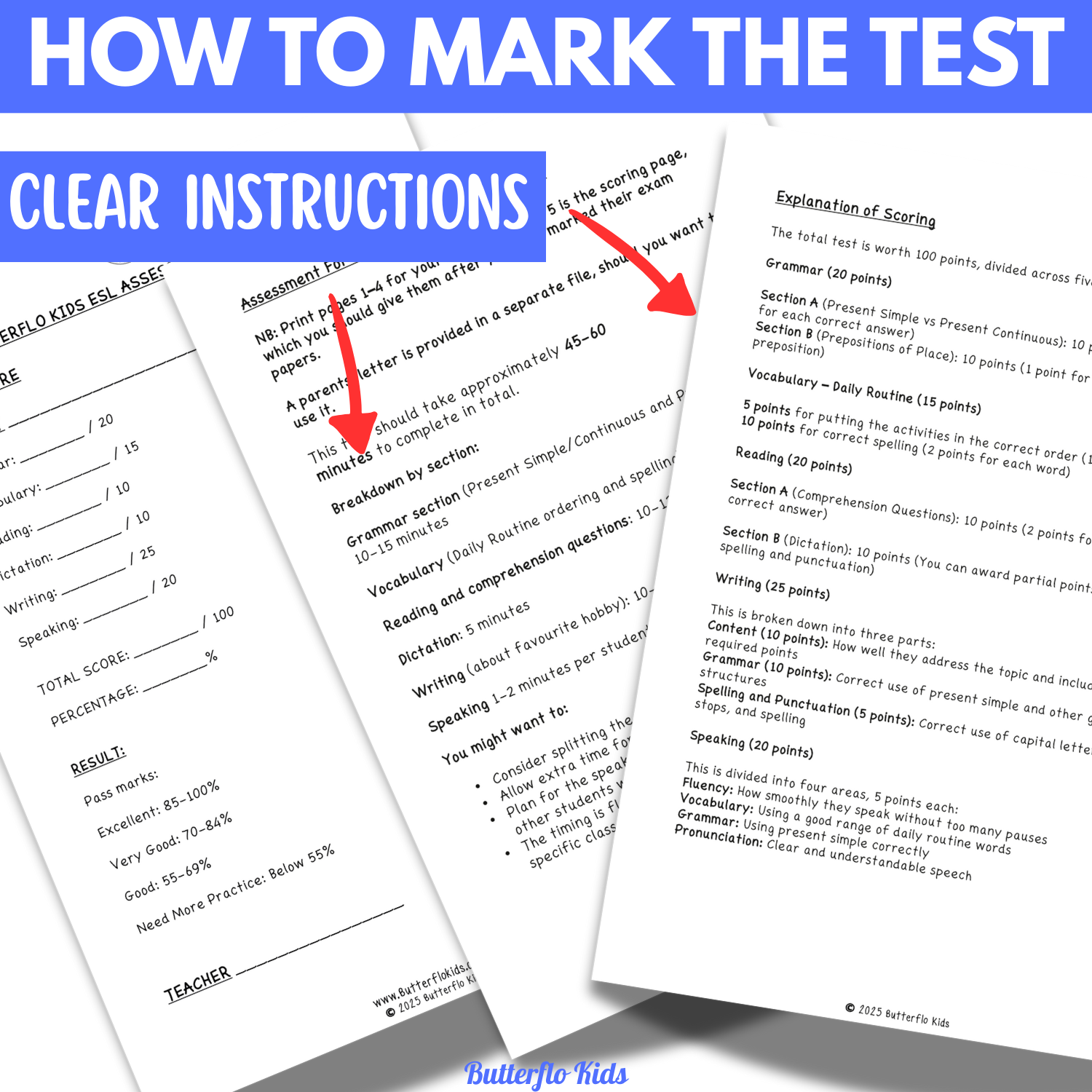ESL Assessment Test for Kids - Butterflo Kids