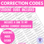 ESL Writing Correction Codes with Guide - Butterflo Kids
